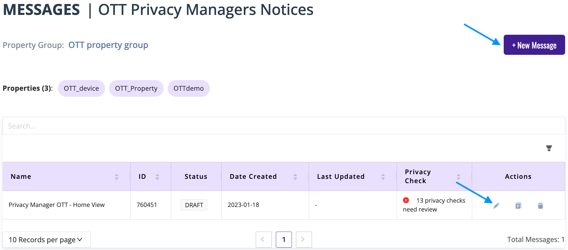 Legacy OTT message variables – Sourcepoint