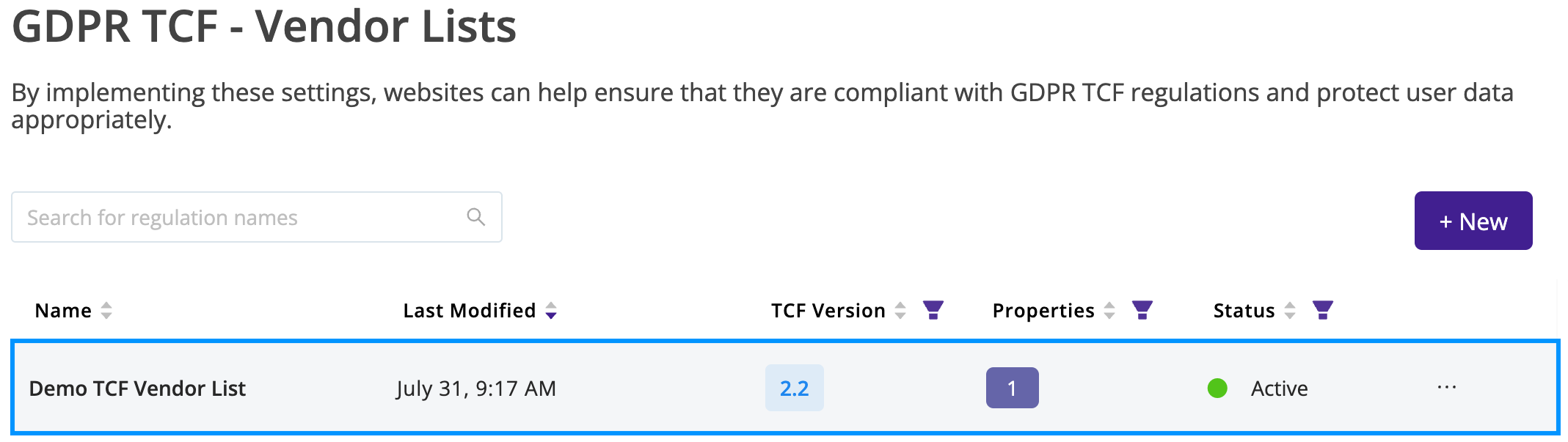 Vendor list management (GDPR TCF and GDPR Standard) – Sourcepoint