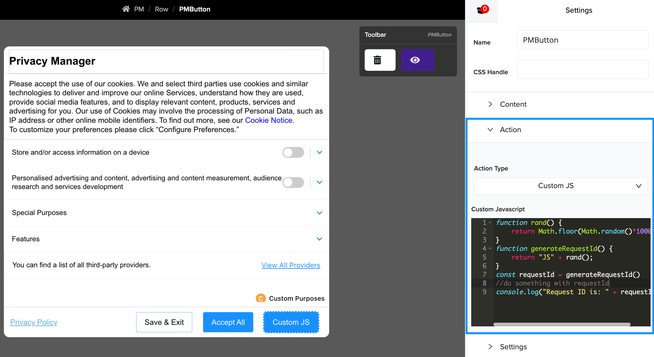 Custom JS action – Sourcepoint Custom JS action – Sourcepoint