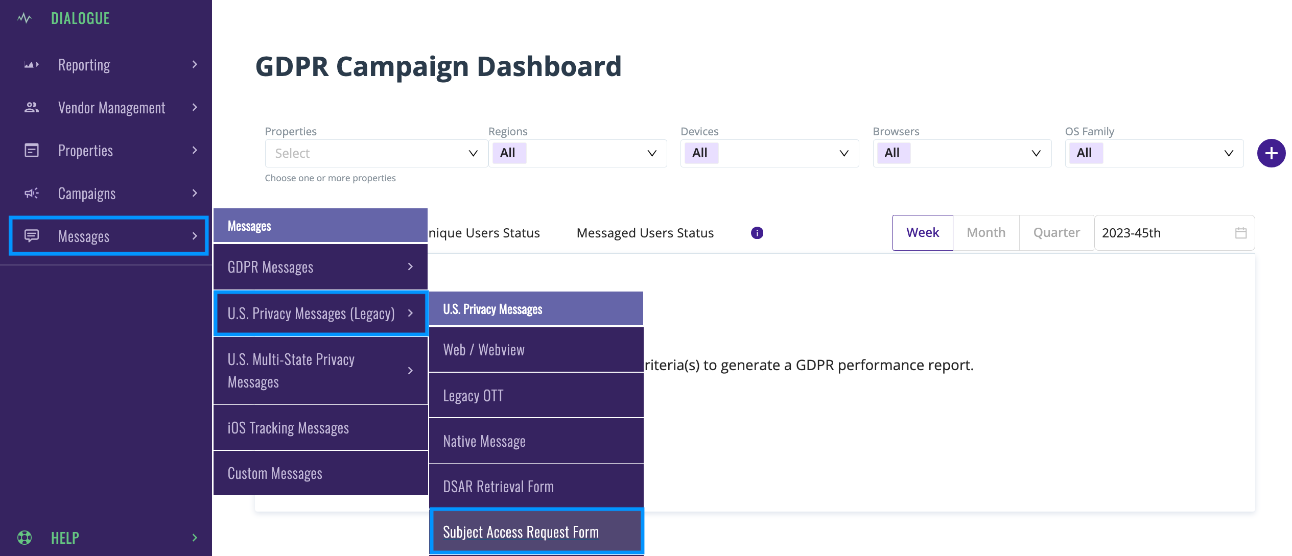 Edit subject access request (SAR) form – Sourcepoint