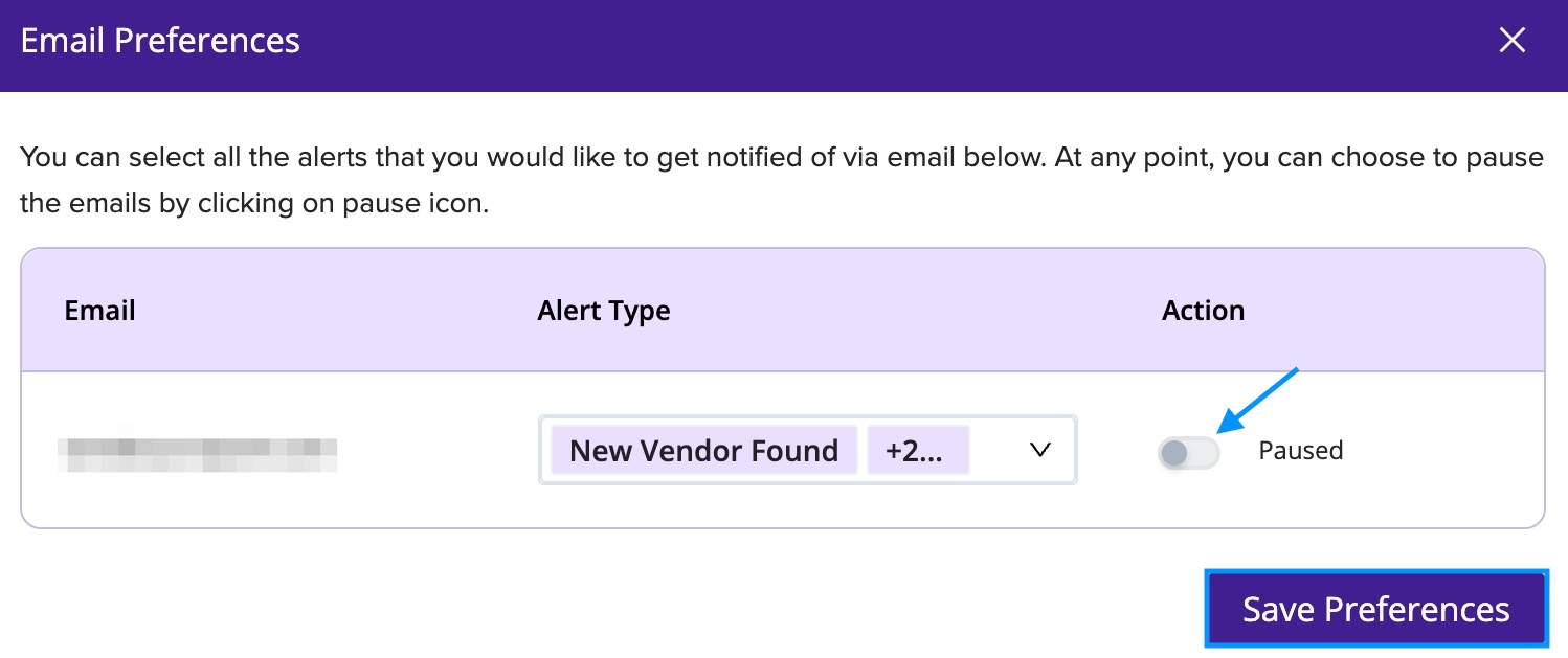 Pause email alerts – Sourcepoint