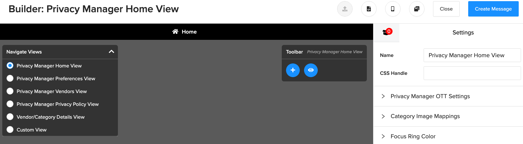 Legacy OTT message – Sourcepoint