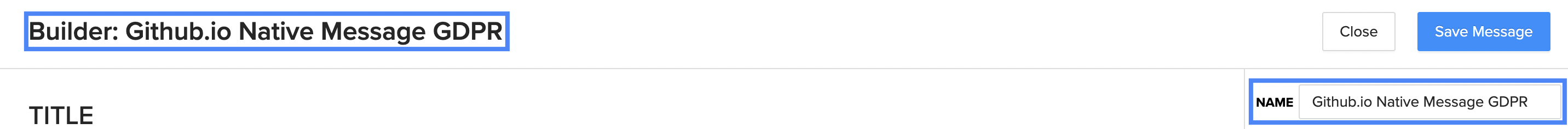 Native App Messages - Message Builder – Sourcepoint